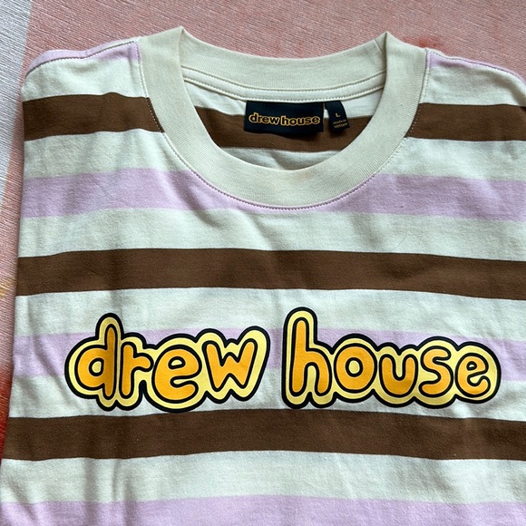 drew house | Shirts | Drew House Cartoon Font Neopolitan Stripe Tshirt ...